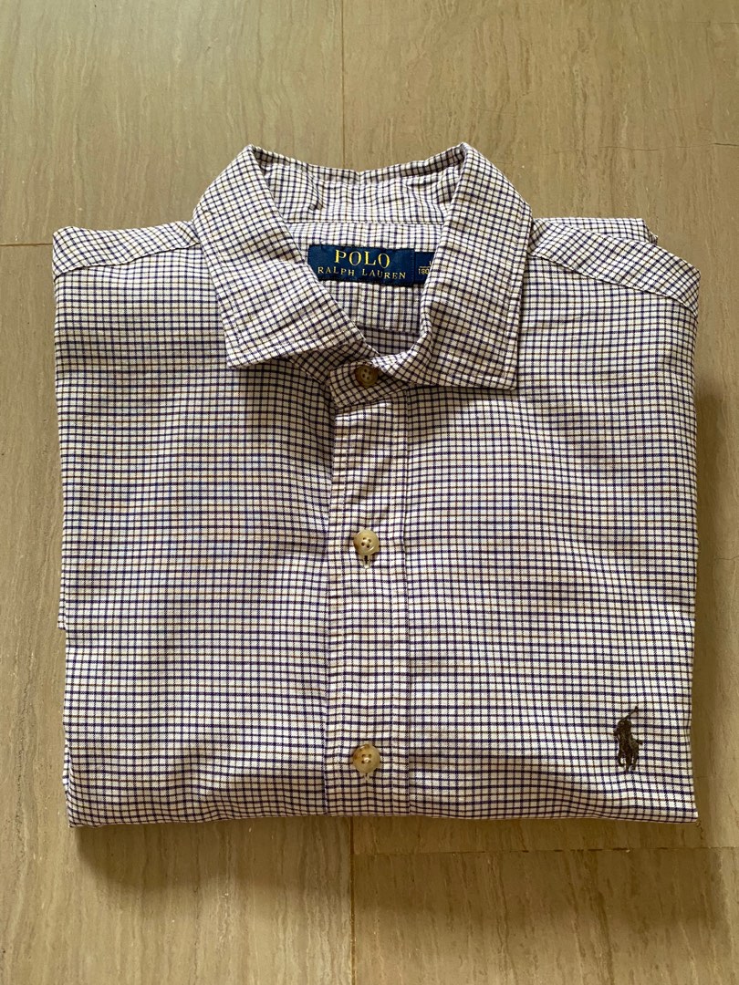 Vintage Polo Ralph Lauren Checkered Shirt, Men's Fashion, Tops & Sets ...