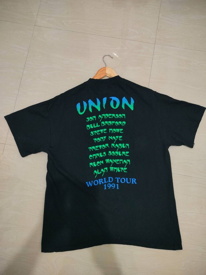 Vintage Yes Union World Tour 1991, Men's Fashion, Tops & Sets, Tshirts ...