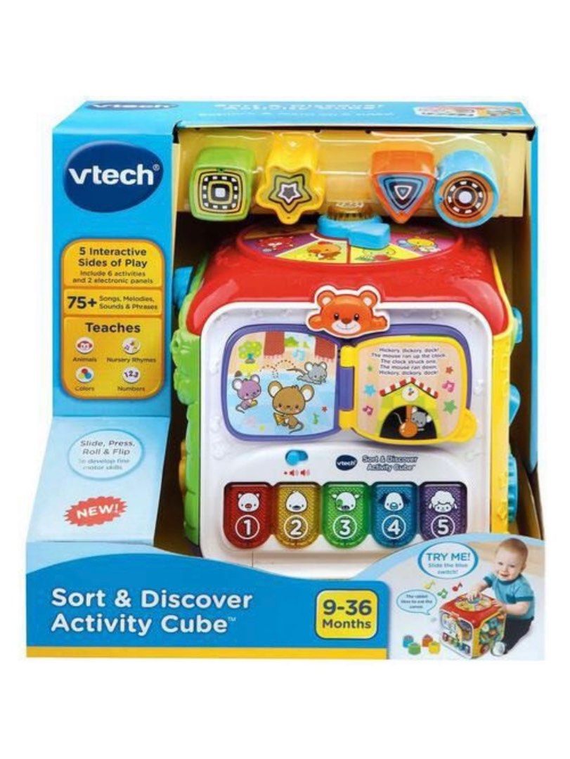 Vtech Sort & Discover Activity Cube™, Babies & Kids, Infant Playtime on Carousell