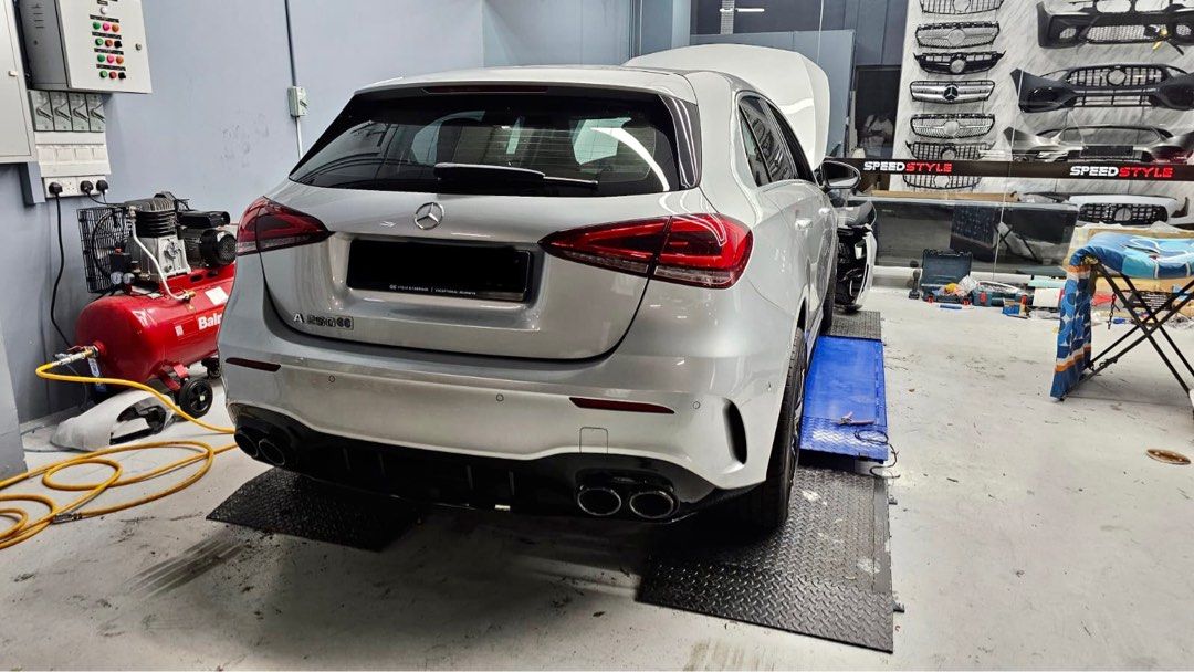 W177 A45s Diffuser Kit w/ Exhaust Tips Conversion for AMG Line, Car ...