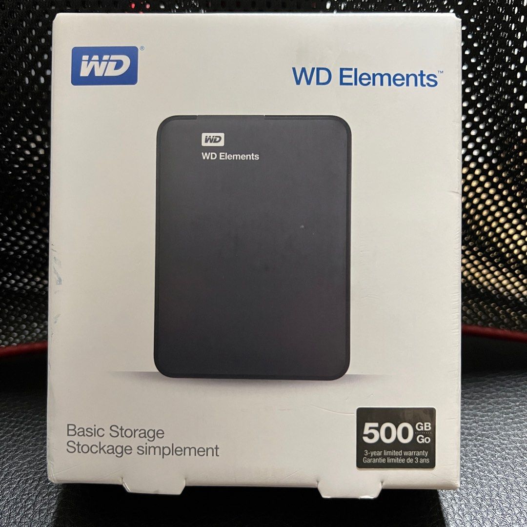 WD 500GB Elements Portable External Hard Drive - USB 3.0 ...