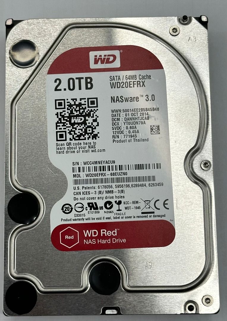 Western Digital SATA WD20EFRX 2 TB Hard Disk, Computers & Tech, Office ...