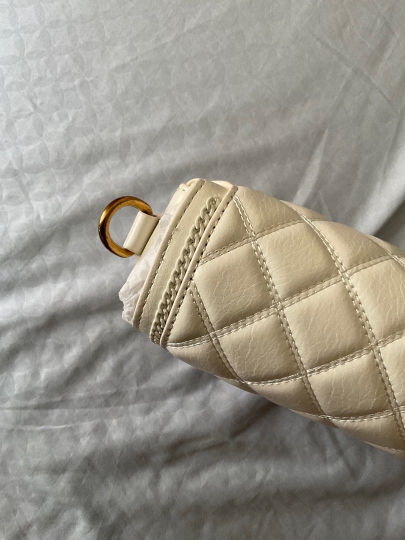 White calf leather crossbody bag, Women's Fashion, Bags & Wallets ...