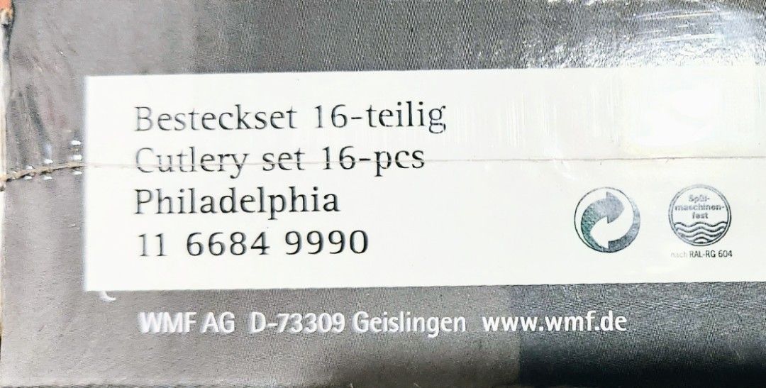 WMF Philadelphia 16 Set Piece Cromargan 18/10 Stainless Steel, Furniture & Home Living ...