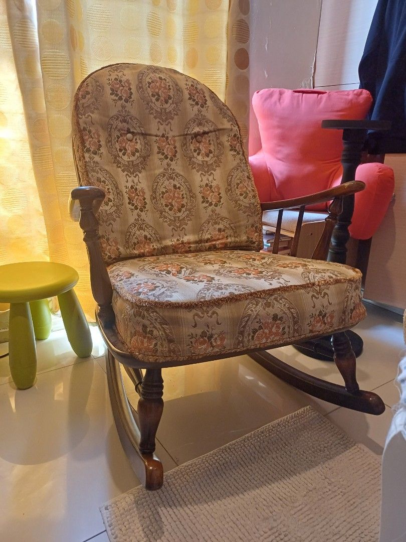 Wooden Rocking Chair, Furniture & Home Living, Furniture, Chairs on ...