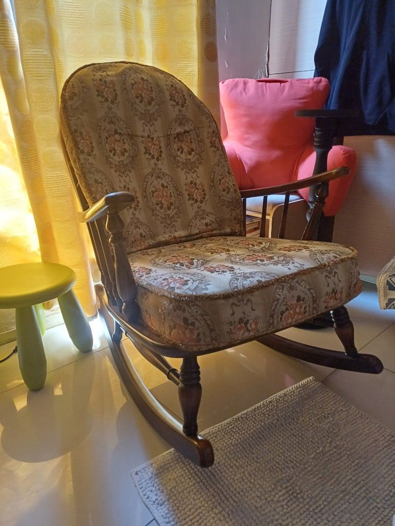 Wooden Rocking Chair, Furniture & Home Living, Furniture, Chairs on ...