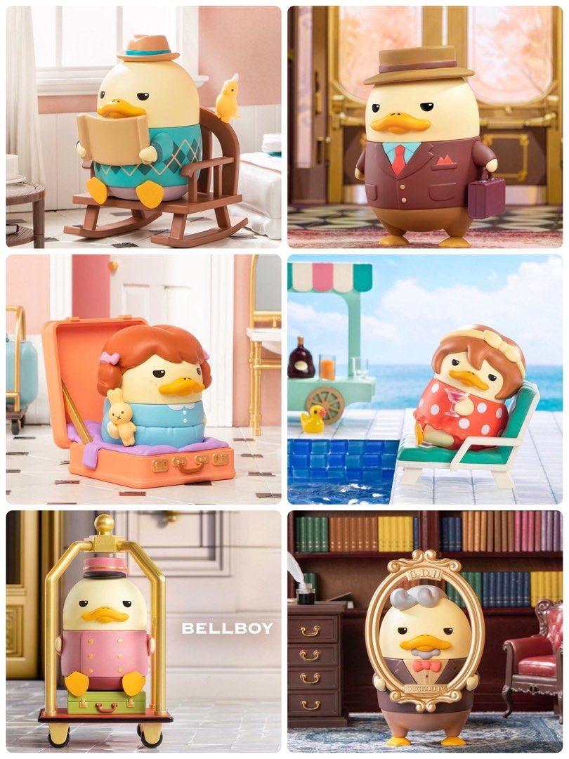 WTT WTS Authentic Popmart Duckoo the grand hotel Sunbed / suitcase kid ...