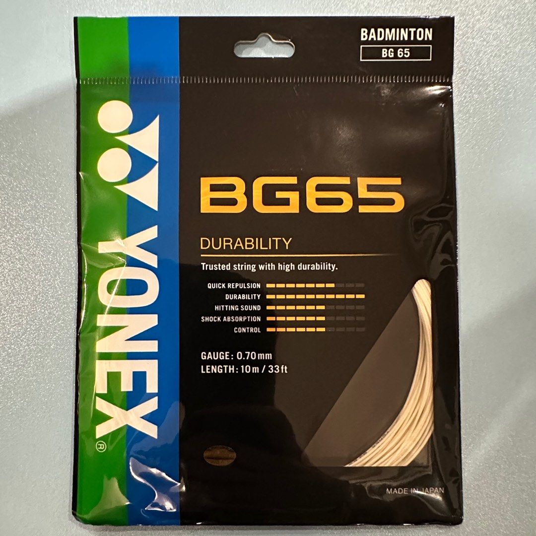 Yonex BG65 Badminton String 100% Original Made in Japan, Sports ...