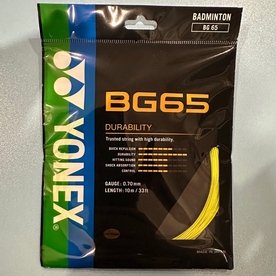 Yonex BG65 Badminton String 100% Original Made in Japan, Sports ...