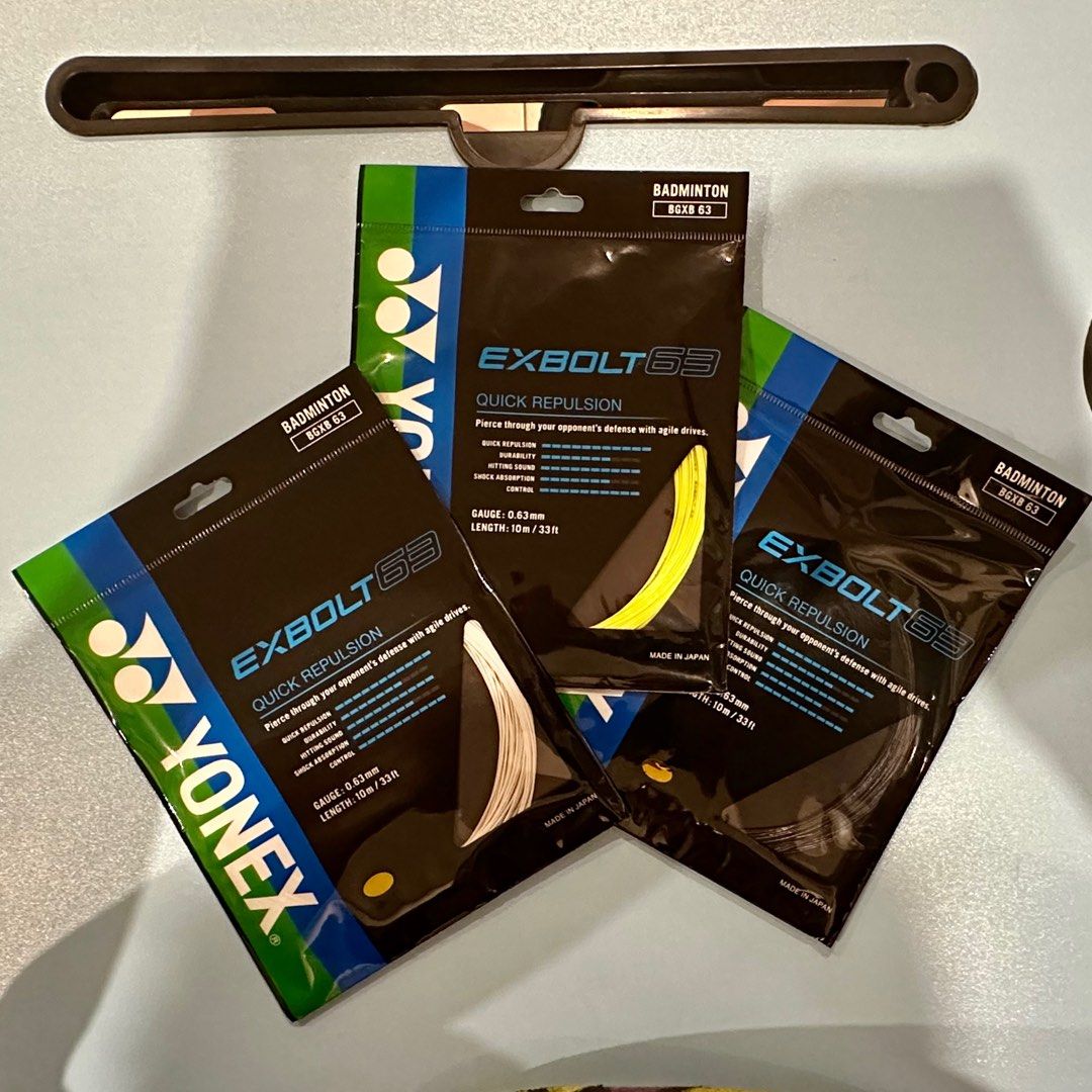 Yonex Exbolt 63 Badminton String 100% Original Made in Japan, Sports ...