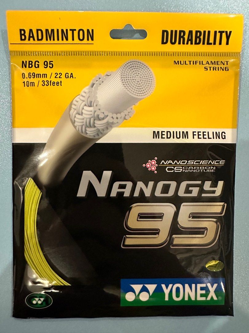 Yonex Nanogy 95 Badminton String 100% Original Made in Japan, Sports ...