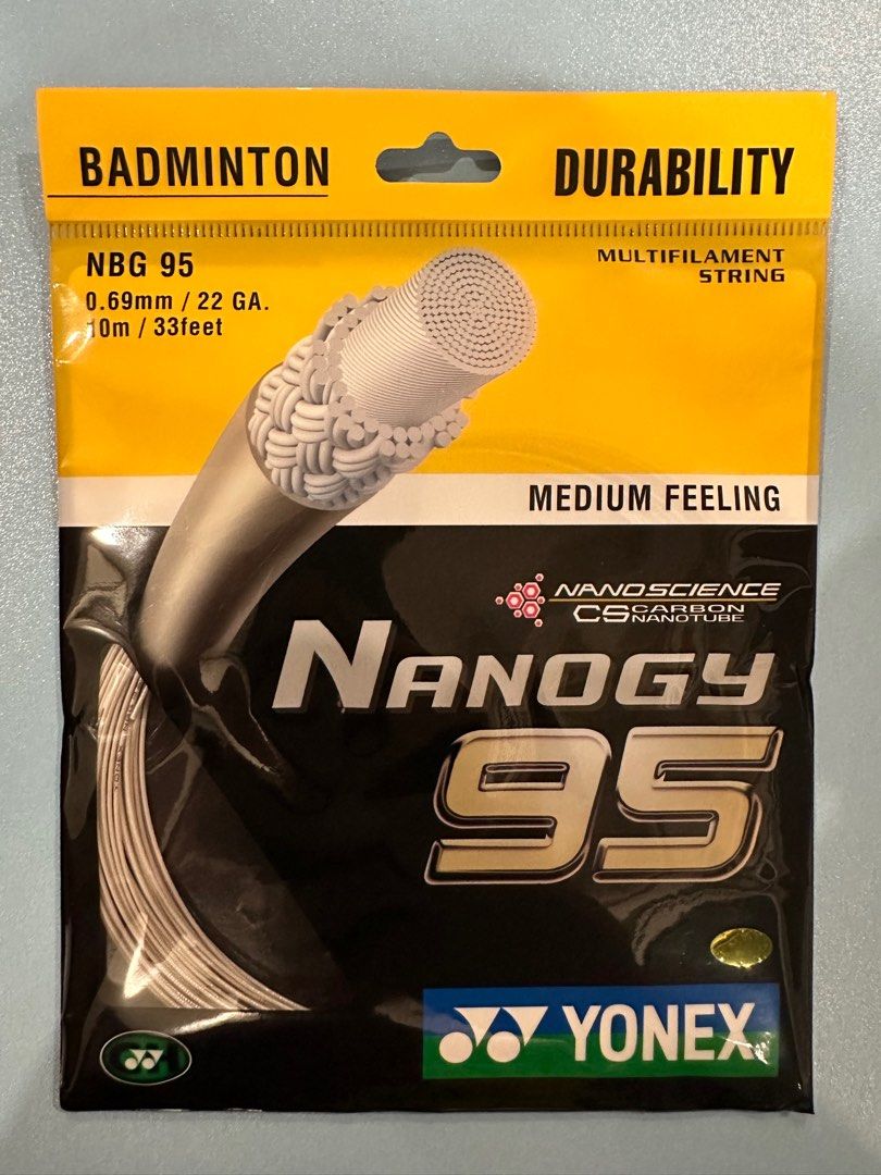 Yonex Nanogy 95 Badminton String 100% Original Made in Japan, Sports ...