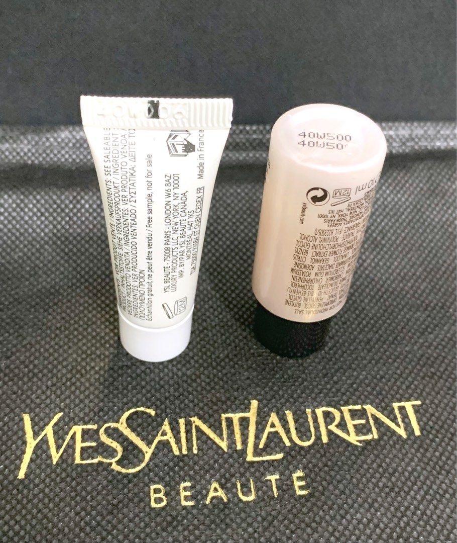 YSL Beauty Pouch with Matching Key-Chain Mirror and Mini Samples, Women ...