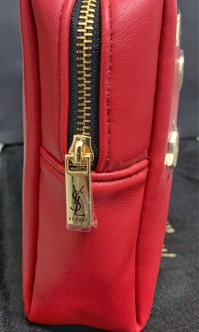 YSL Beauty Pouch with Matching Key-Chain Mirror and Mini Samples, Women ...