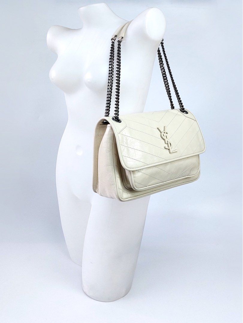 YSL Original Niki shoulder bag white, Women's Fashion, Bags & Wallets ...