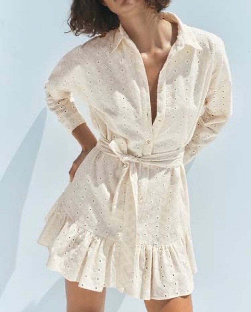 Zara Embroidered Dress, Women's Fashion, Dresses & Sets, Dresses on ...