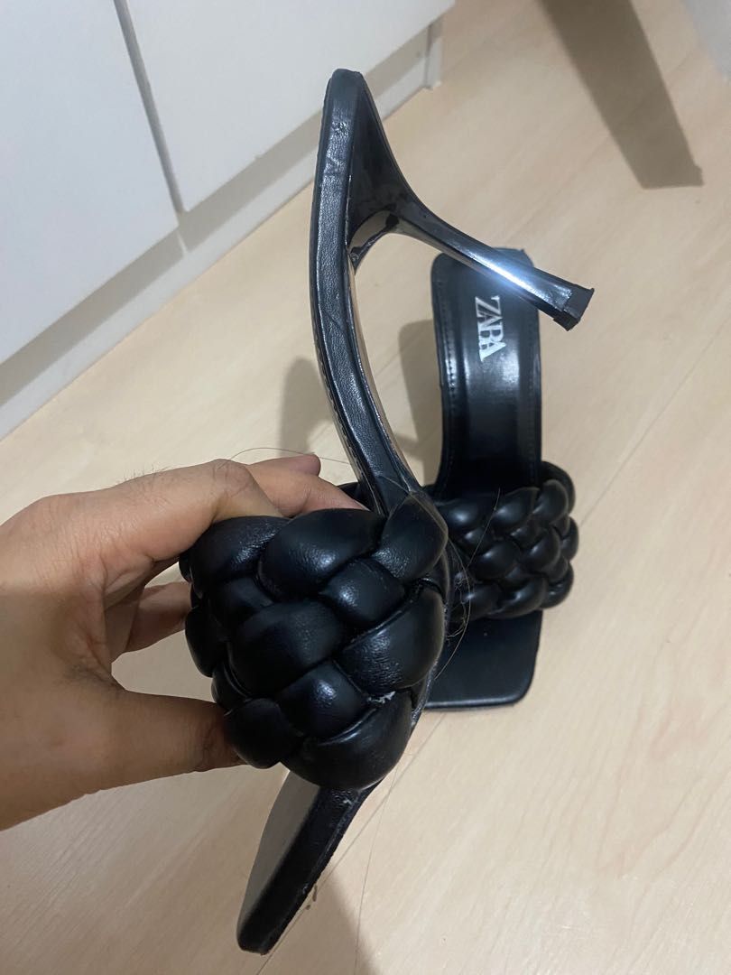 Zara High-heel Sleepers - braided, Women's Fashion, Footwear, Heels on ...