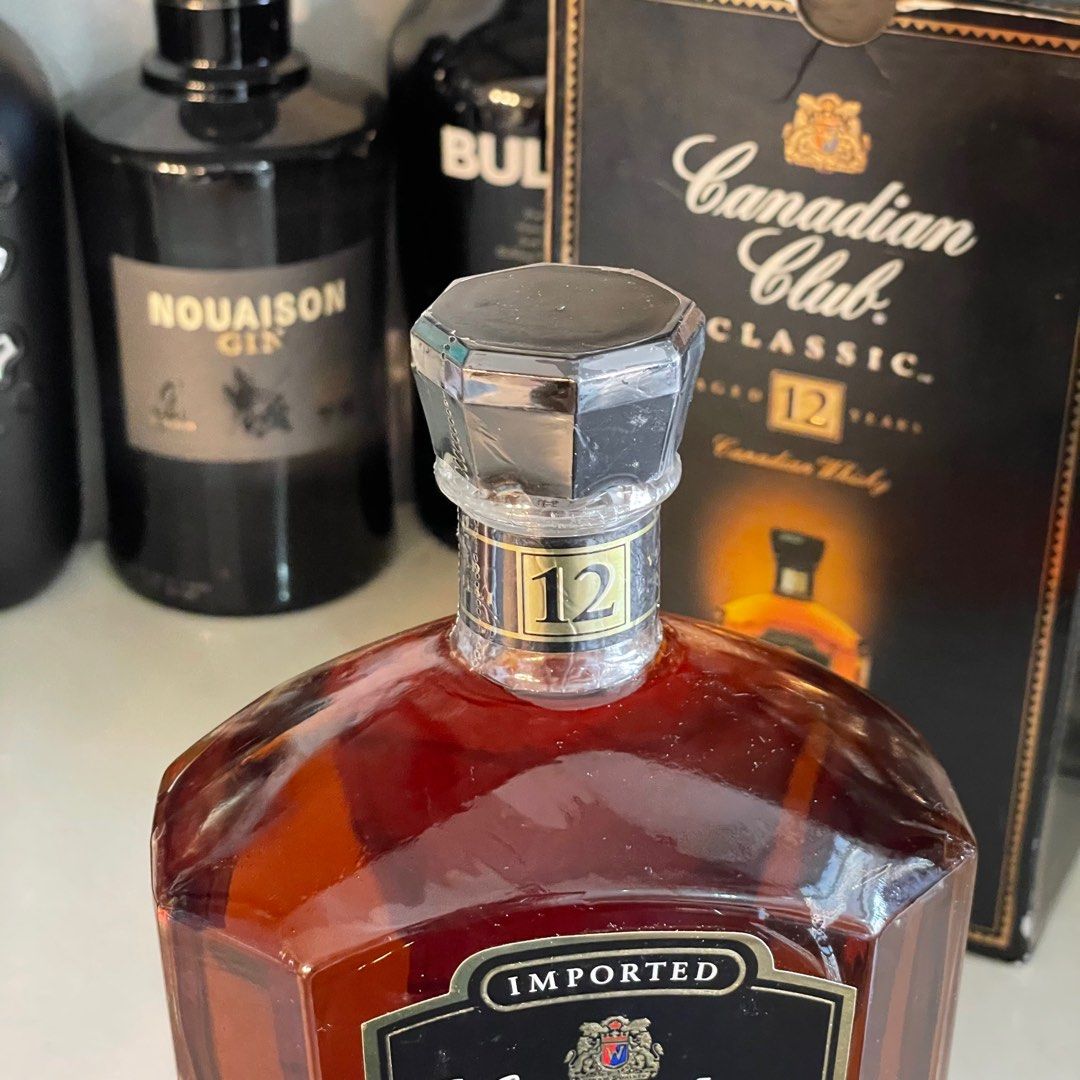 1L 1990s Canadian Club 12 Classic Whisky 1000ml, Food & Drinks ...
