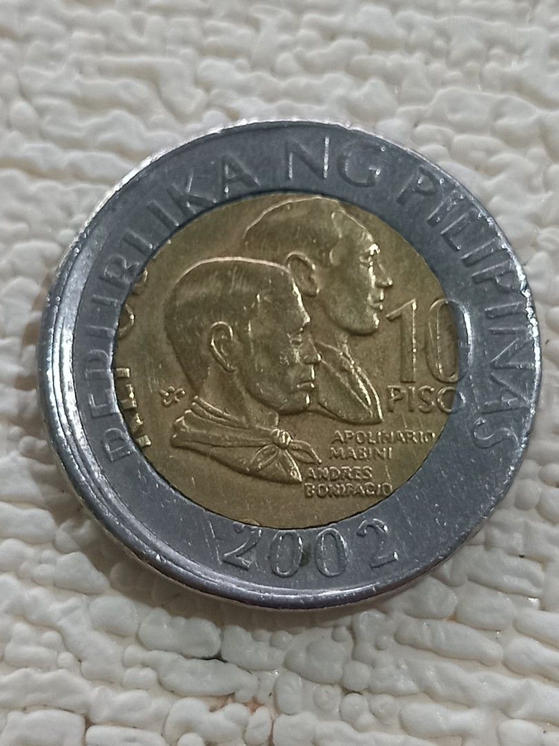 2002 10 piso bsp off centered error coin, Hobbies & Toys, Memorabilia ...
