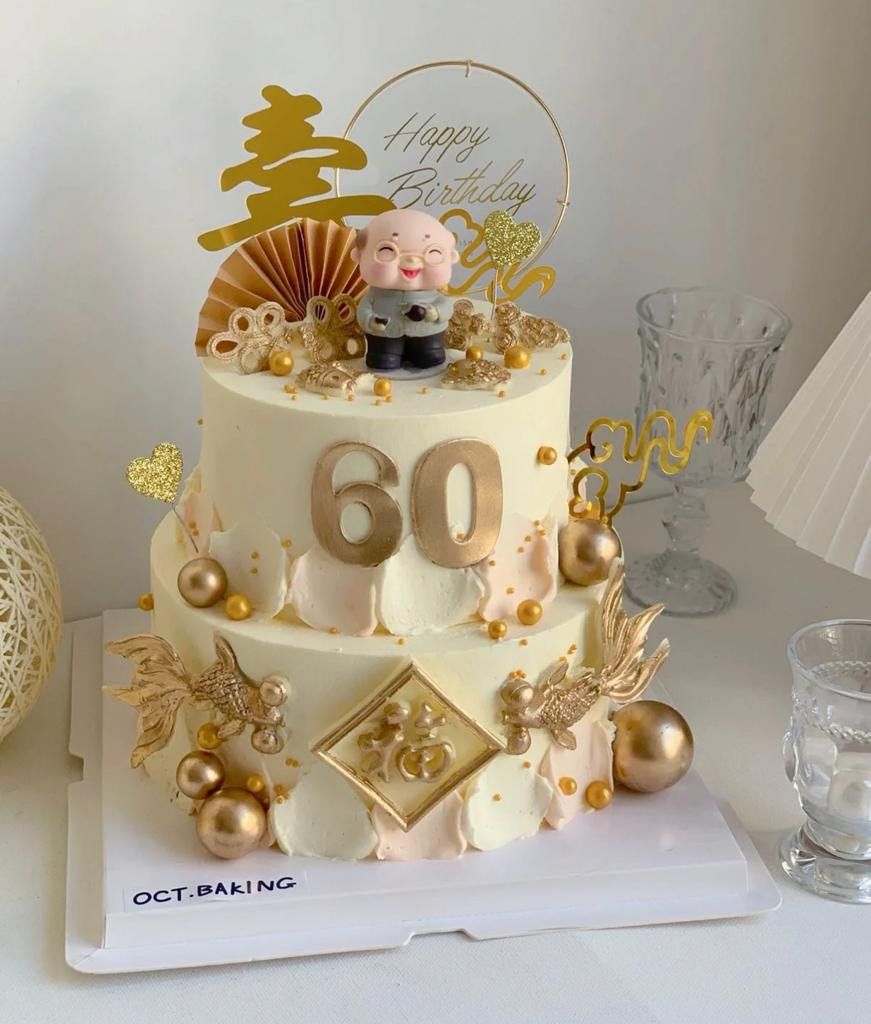 2 tier longevity cake, Food & Drinks, Homemade Bakes on Carousell