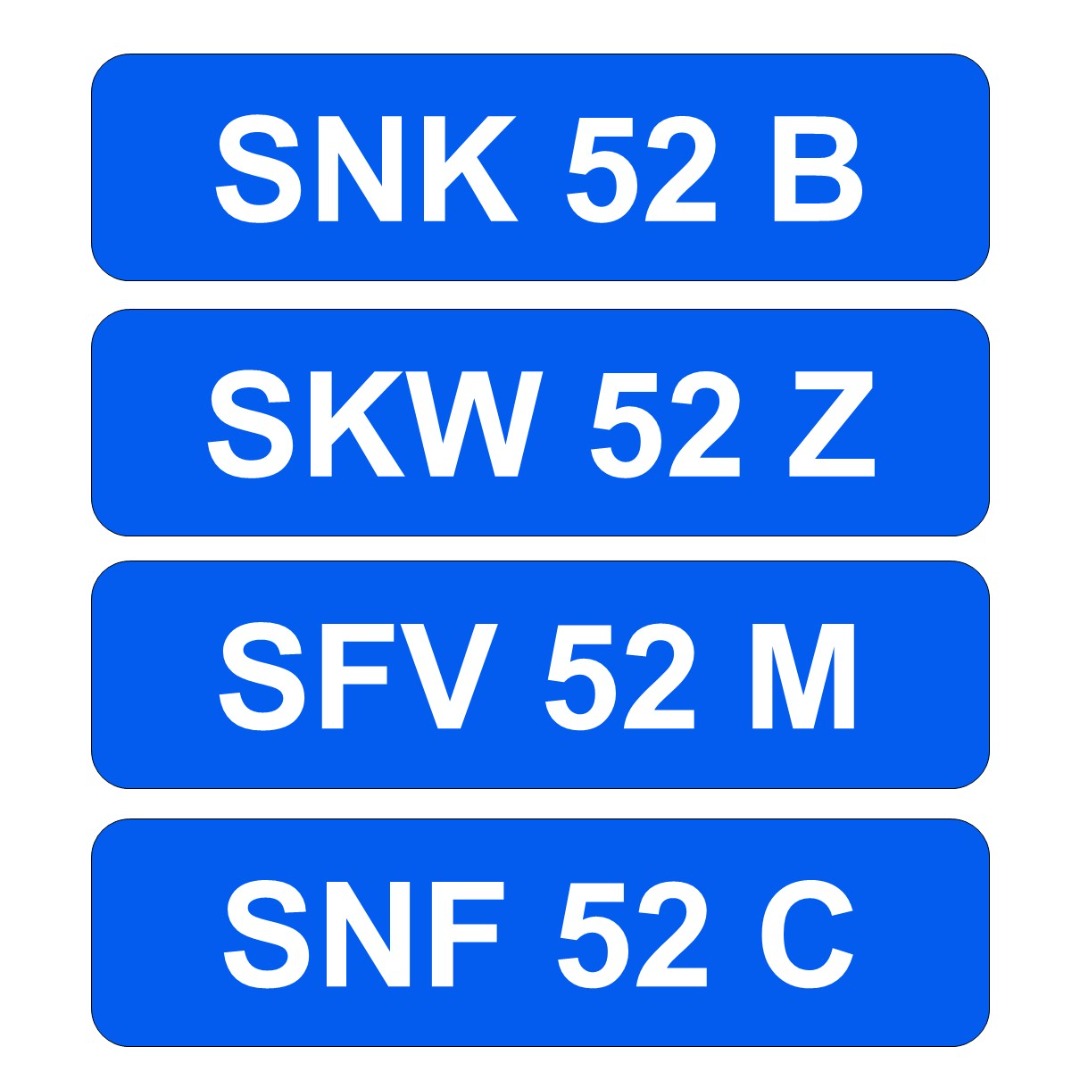 2-digit Car Number Plate for Sale: 52, Car Accessories, Car Plates on ...