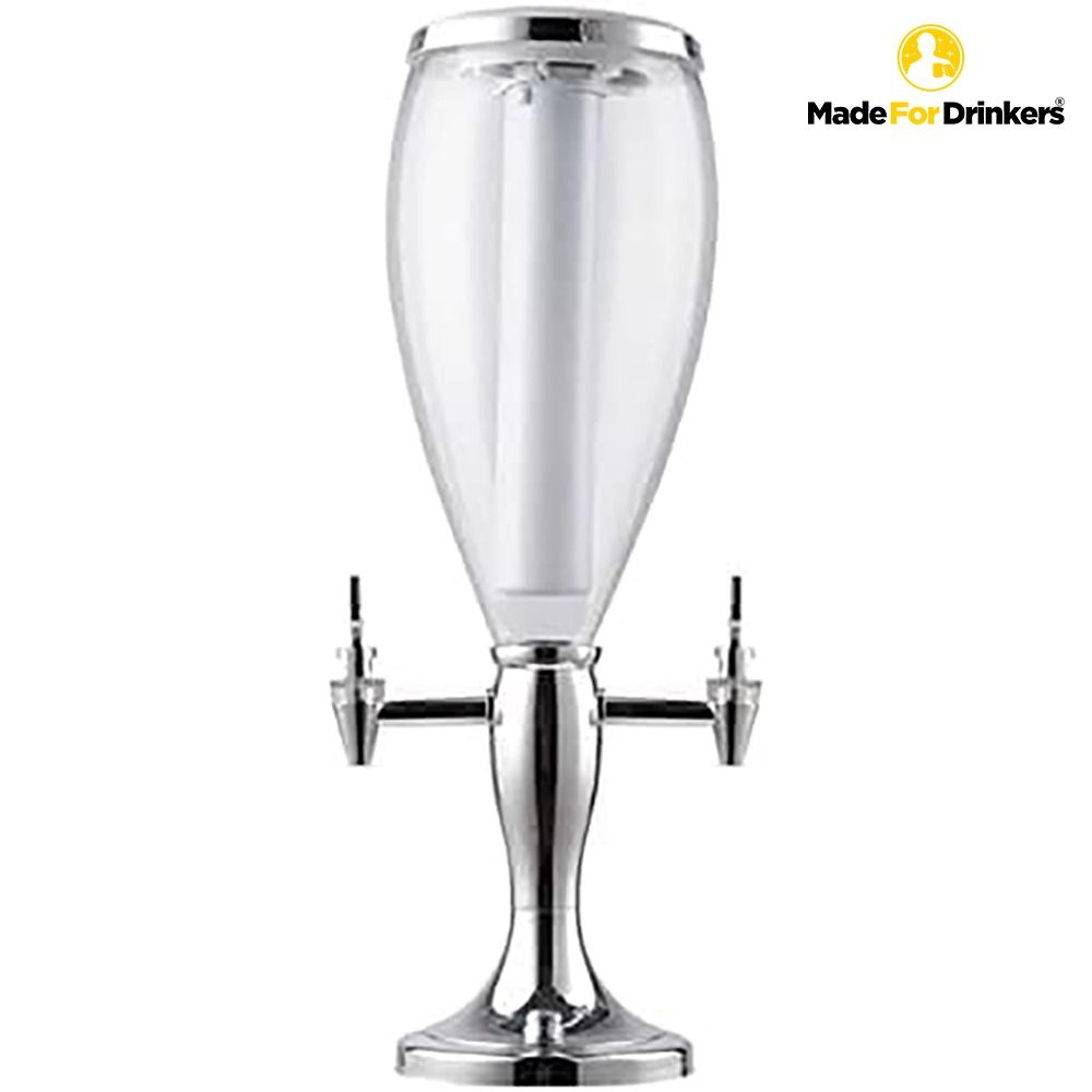 3L Beer Tower with dual taps - Dispenser Drink Beverage Tower Dispenser ...
