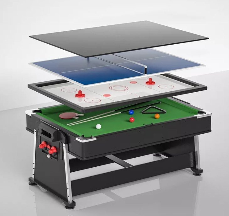 4in1 Rotating Multigaming Table with Rack for Sale, Sports Equipment ...