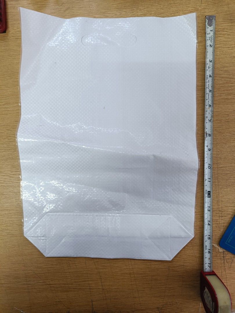 5kg white coated sack with handle, Furniture & Home Living, Cleaning ...