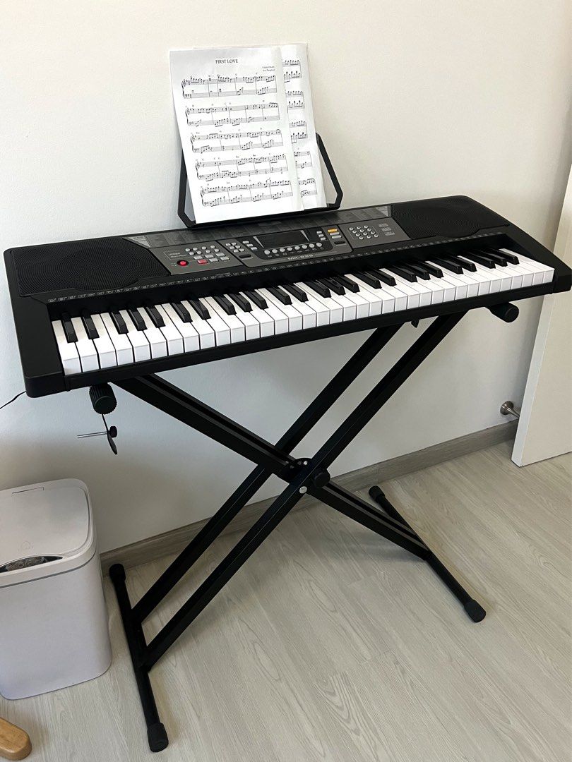 61 Key Music Keyboard Piano + Stand (MK-829), Hobbies & Toys, Music ...