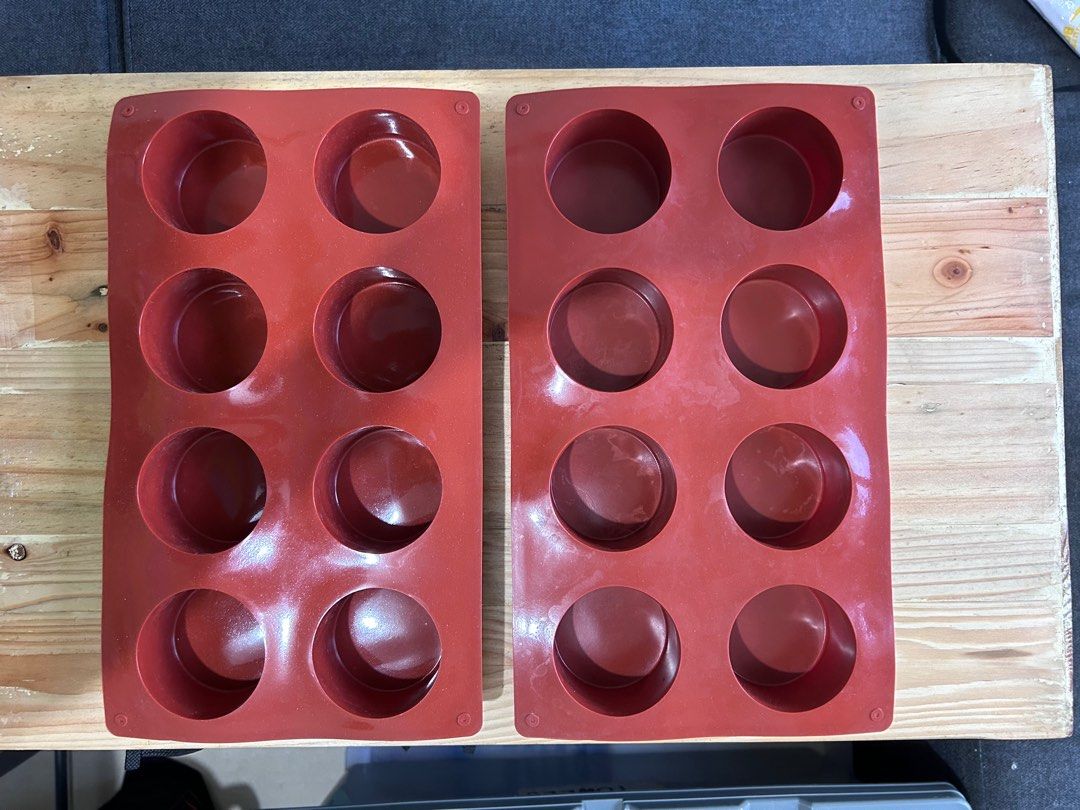 8 Cavity Round Silicone Molds, Furniture & Home Living, Kitchenware ...
