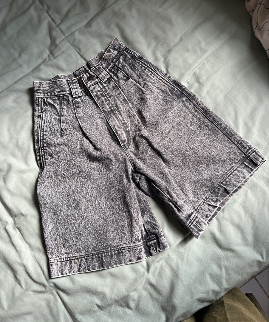 Acid Wash Jorts, Women's Fashion, Bottoms, Shorts on Carousell