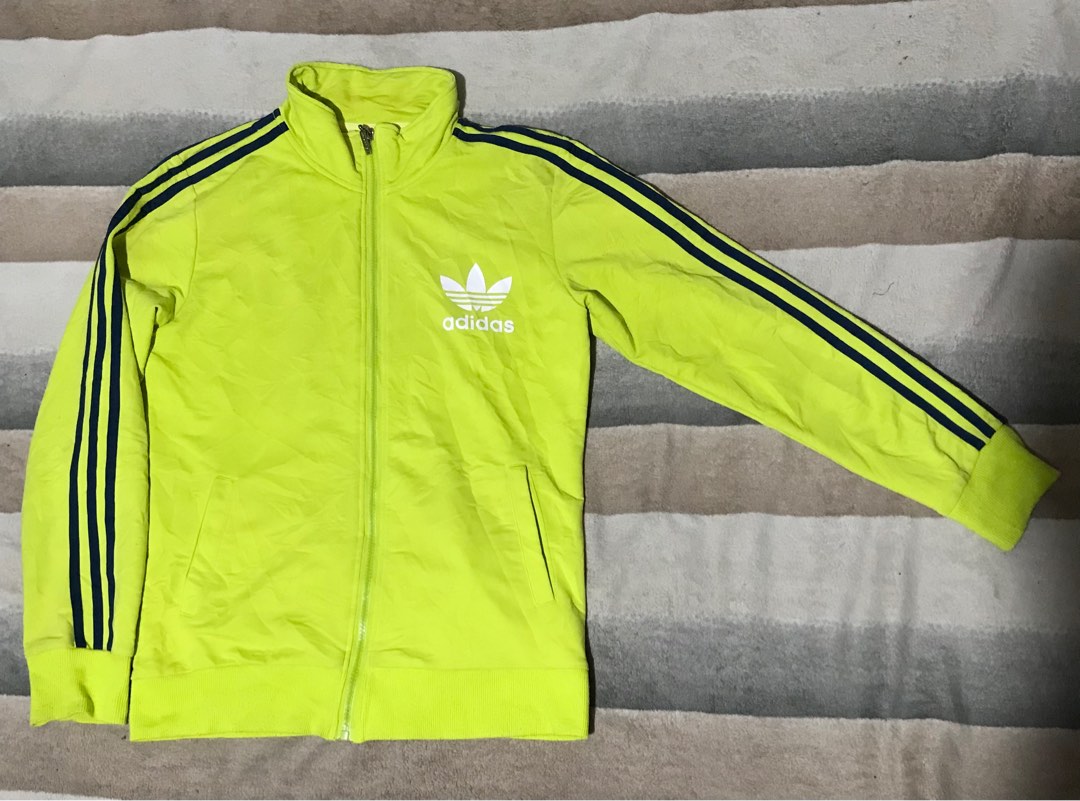 ADIDAS - TREFOIL (NEON), Men's Fashion, Tops & Sets, Hoodies on Carousell