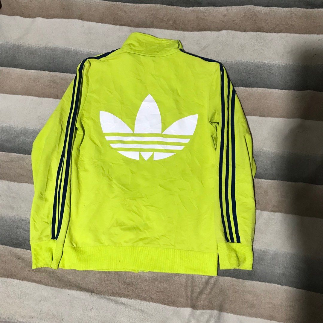 ADIDAS - TREFOIL (NEON), Men's Fashion, Tops & Sets, Hoodies on Carousell