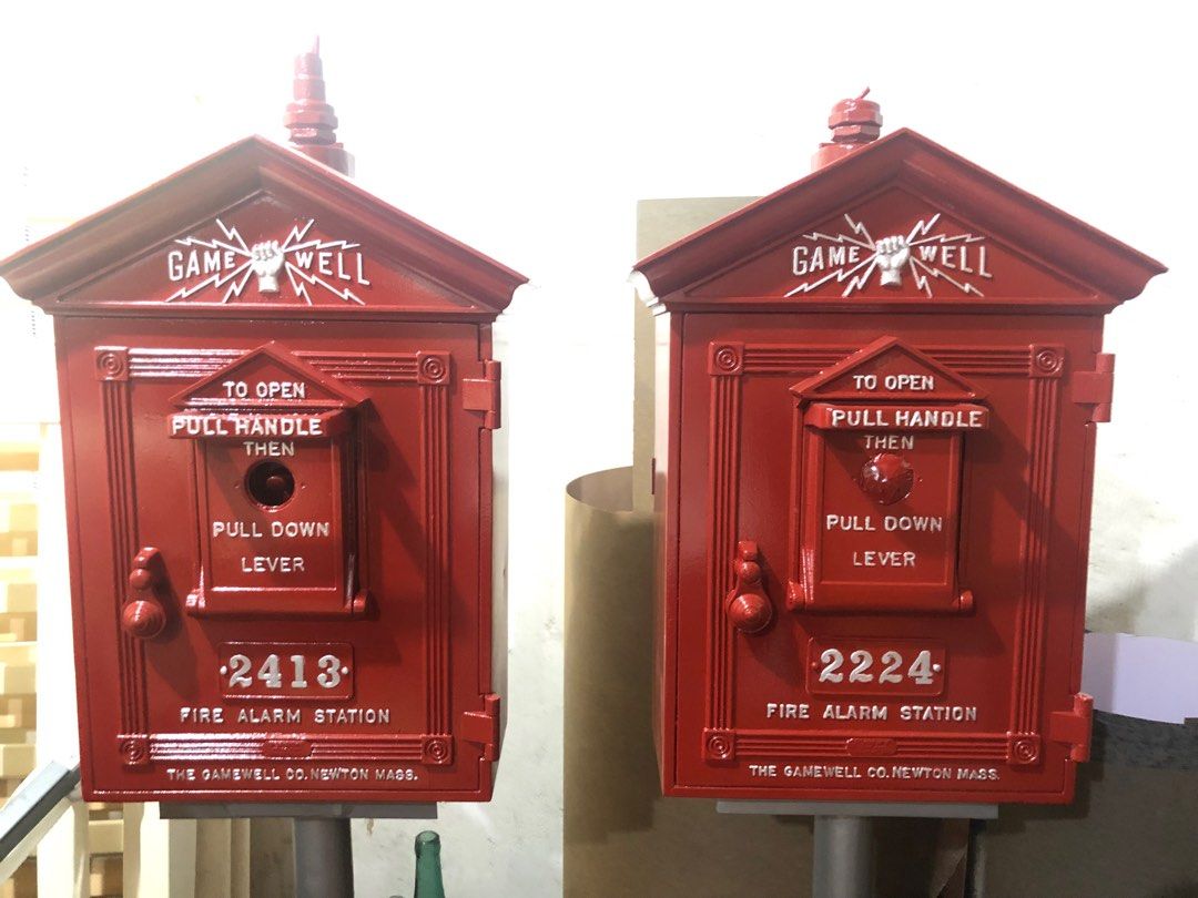 Antique Gamewell Fire Alarm Box Restored 1930 on Carousell