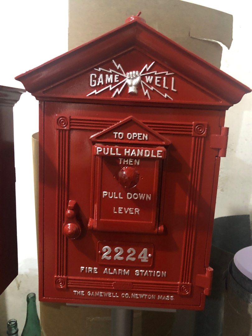 Antique Gamewell Fire Alarm Box Restored 1930 on Carousell