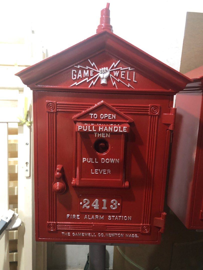 Antique Gamewell Fire Alarm Box Restored 1930 on Carousell