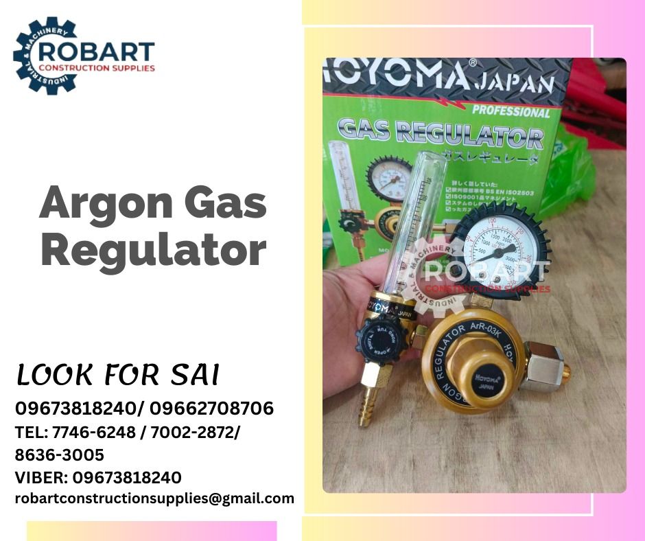 Argon Gas Regulator, Commercial & Industrial, Construction Tools ...