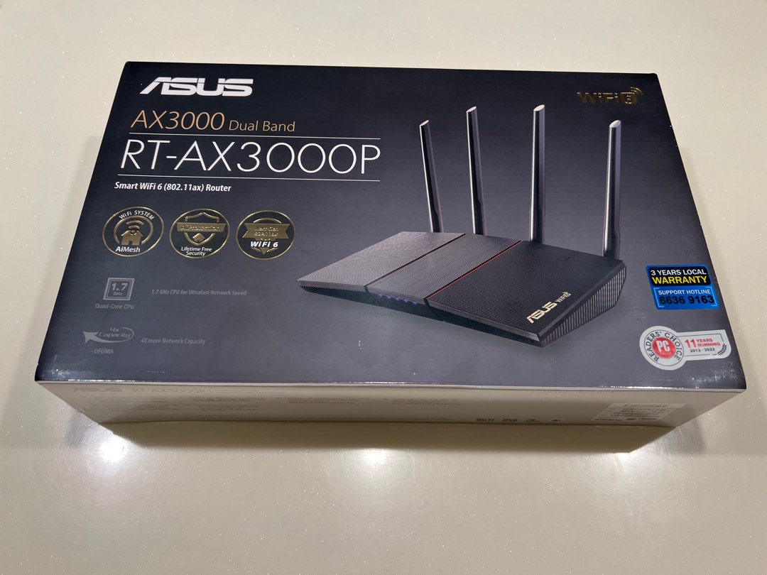 ASUS RT-AX3000P AX3000 Dual Band smart WiFi 6 (802.11ax) Router ...