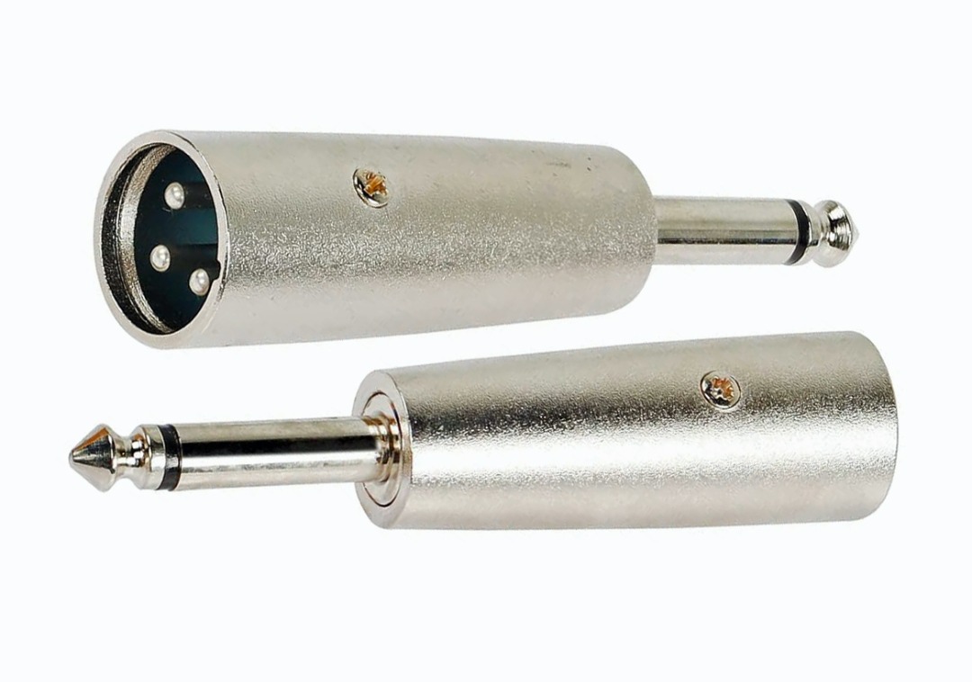 AV Adapter connector Male 6.35 mm to Male XLR 3 pin jack interfaces for ...