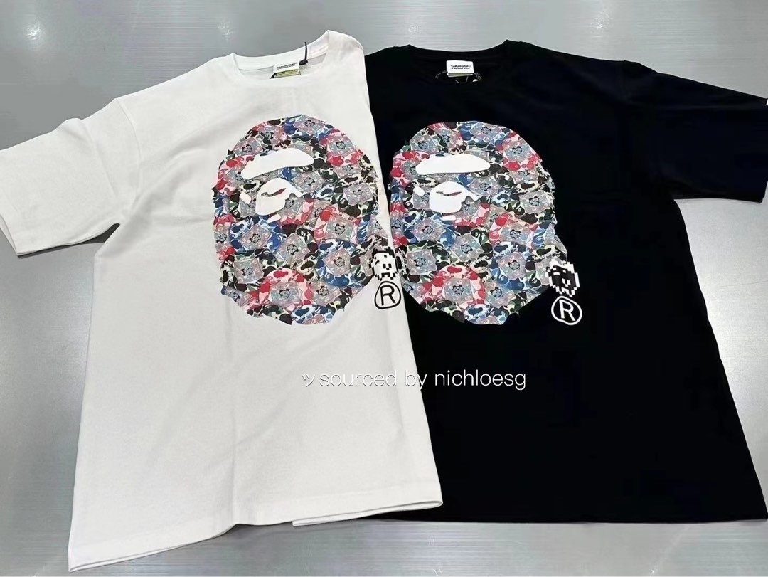 BAPE X TAMAGOTCHI APE HEAD TEE, Men's Fashion, Tops & Sets, Tshirts & Polo Shirts on Carousell