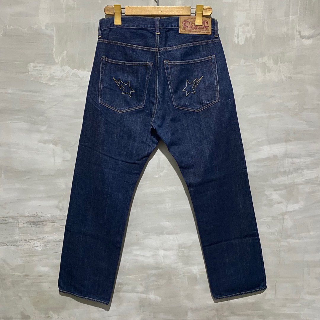 Bapesta Indigo Pants, Men's Fashion, Bottoms, Jeans on Carousell