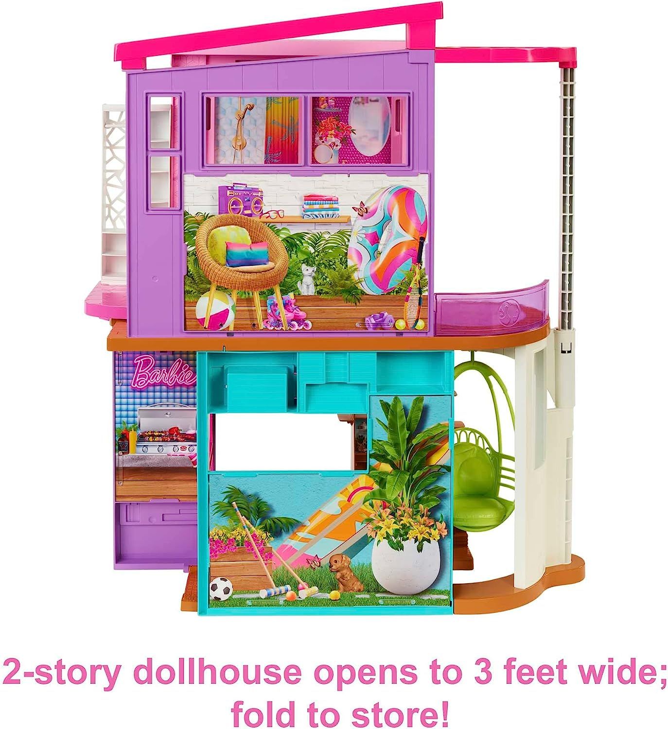 Barbie HCD50 Malibu House Playset, Hobbies & Toys, Toys & Games on ...