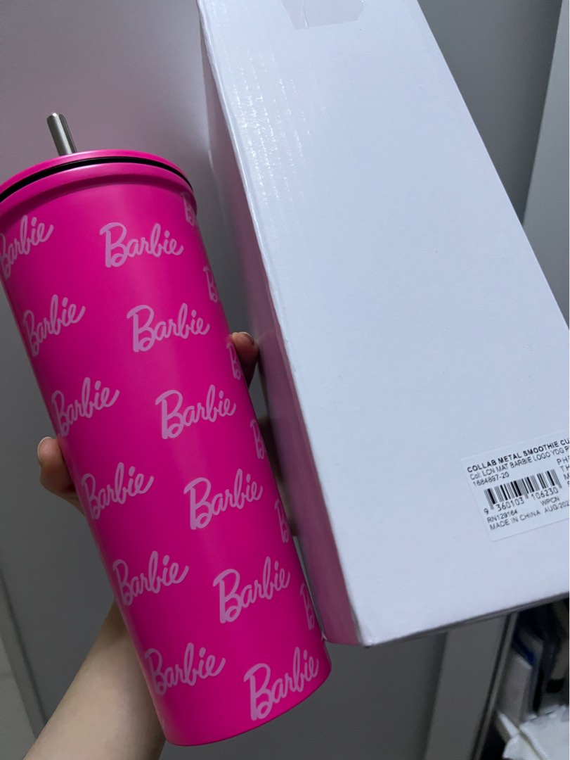 Barbie x Typo Tumblr tumbler, Furniture & Home Living, Kitchenware ...