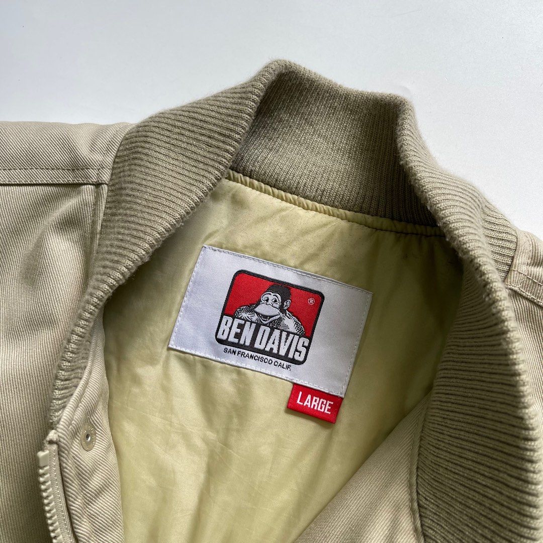 Ben Davis Japan Duck Bomber Type Work Jacket Khaki, Men's Fashion ...