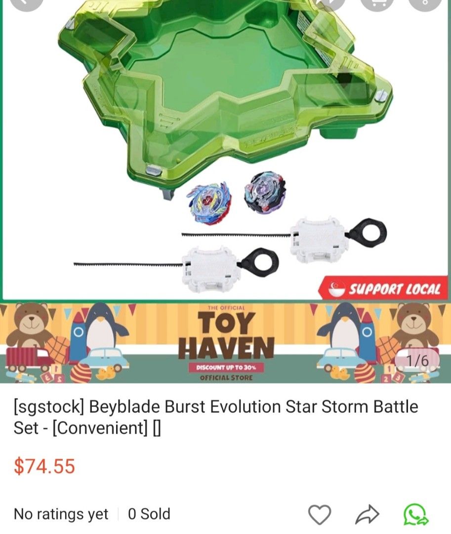 Beyblade Burst Evolution Star Storm Battle Set, Hobbies & Toys, Toys ...