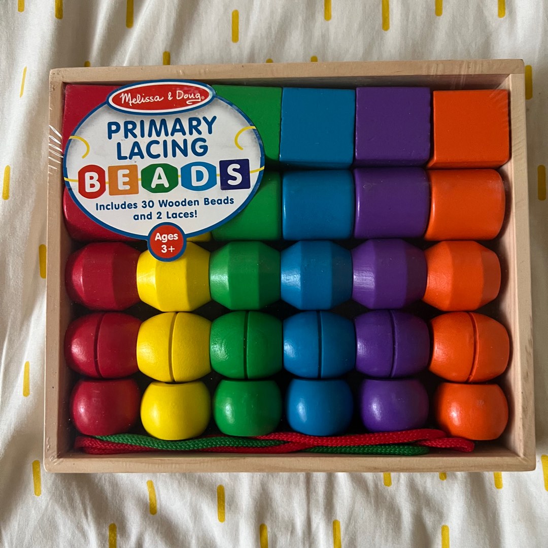 BN Melissa & Doug Primary Lacing Beads, Hobbies & Toys, Toys & Games on ...