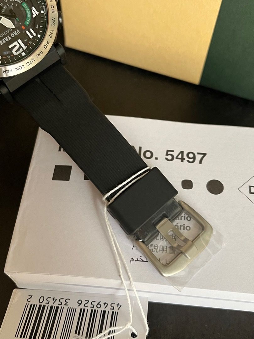 BNEW AUTHENTIC! Casio Pro Trek PRG601-1 Triple Sensor Tough Solar Black Renewable Soft Resin ...