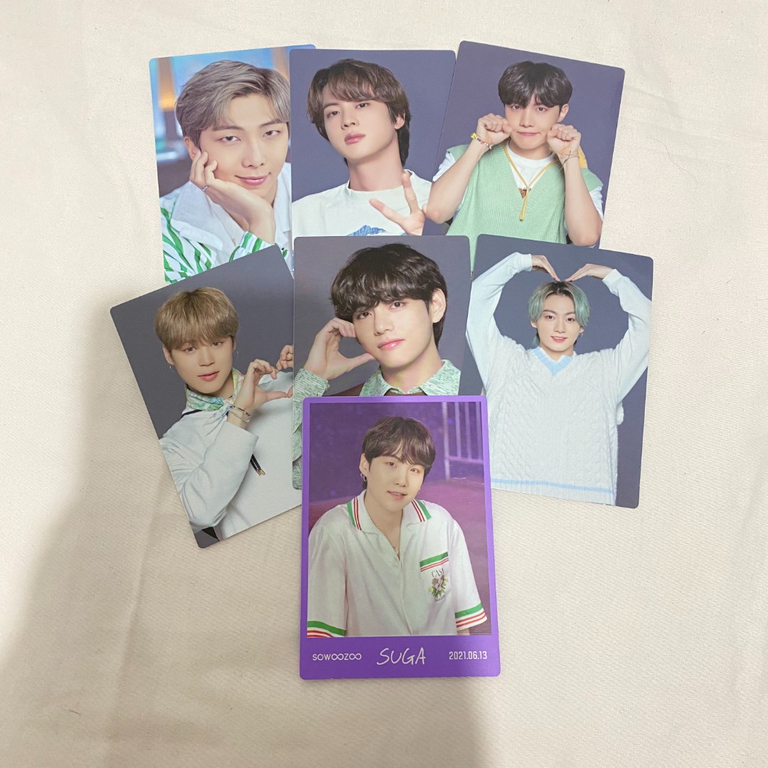 BTS Sowoozoo 2021 pc set w/ 4 unit photocards, Hobbies & Toys ...