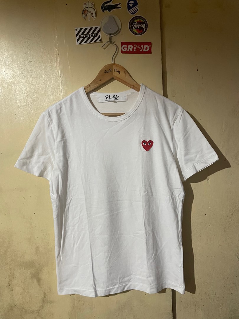 CDG PLAY TEE, Women's Fashion, Tops, Shirts on Carousell
