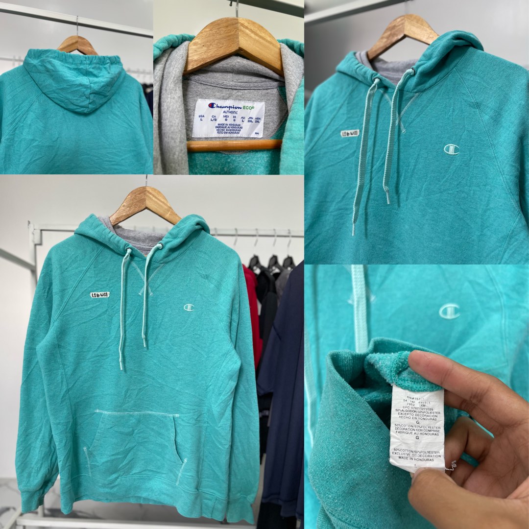 CHAMPION SIDE LOGO HOODIE, Men's Fashion, Coats, Jackets and Outerwear ...